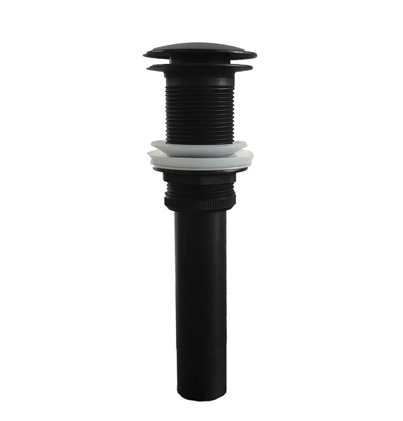 Push Button Pop Up With Overflow Matte Black